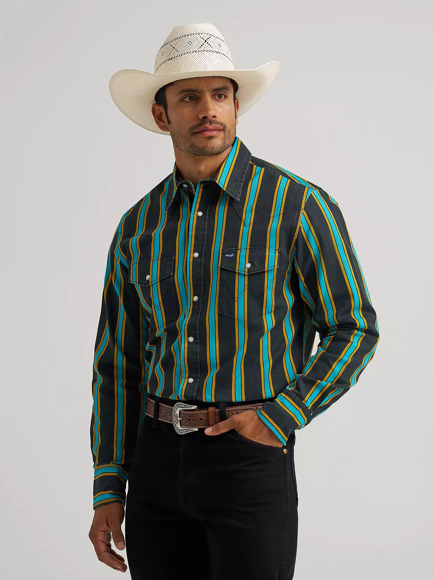 Wrangler | Teal Pop Vintage-Inspired Brushpopper Western – Outpost ...