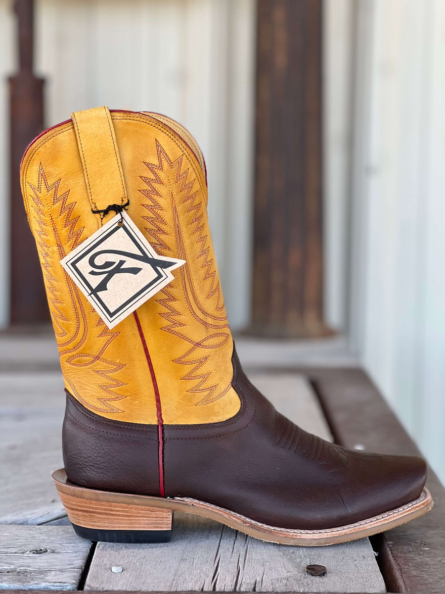 Fenoglio Boot Co. | Mocha Pull Up Boot – Outpost Western Store