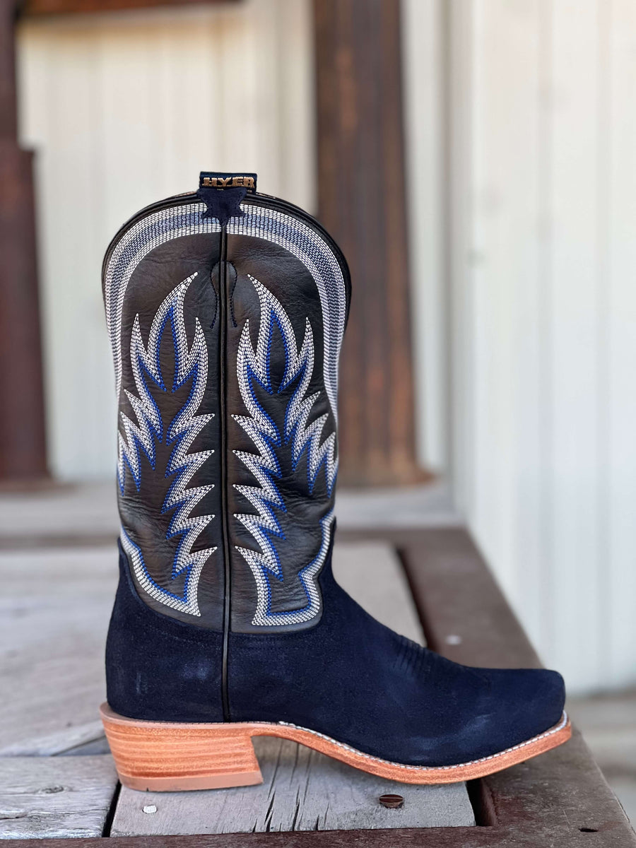 HYER Boot Co. | Culver Blue Roughout Boot – Outpost Western Store
