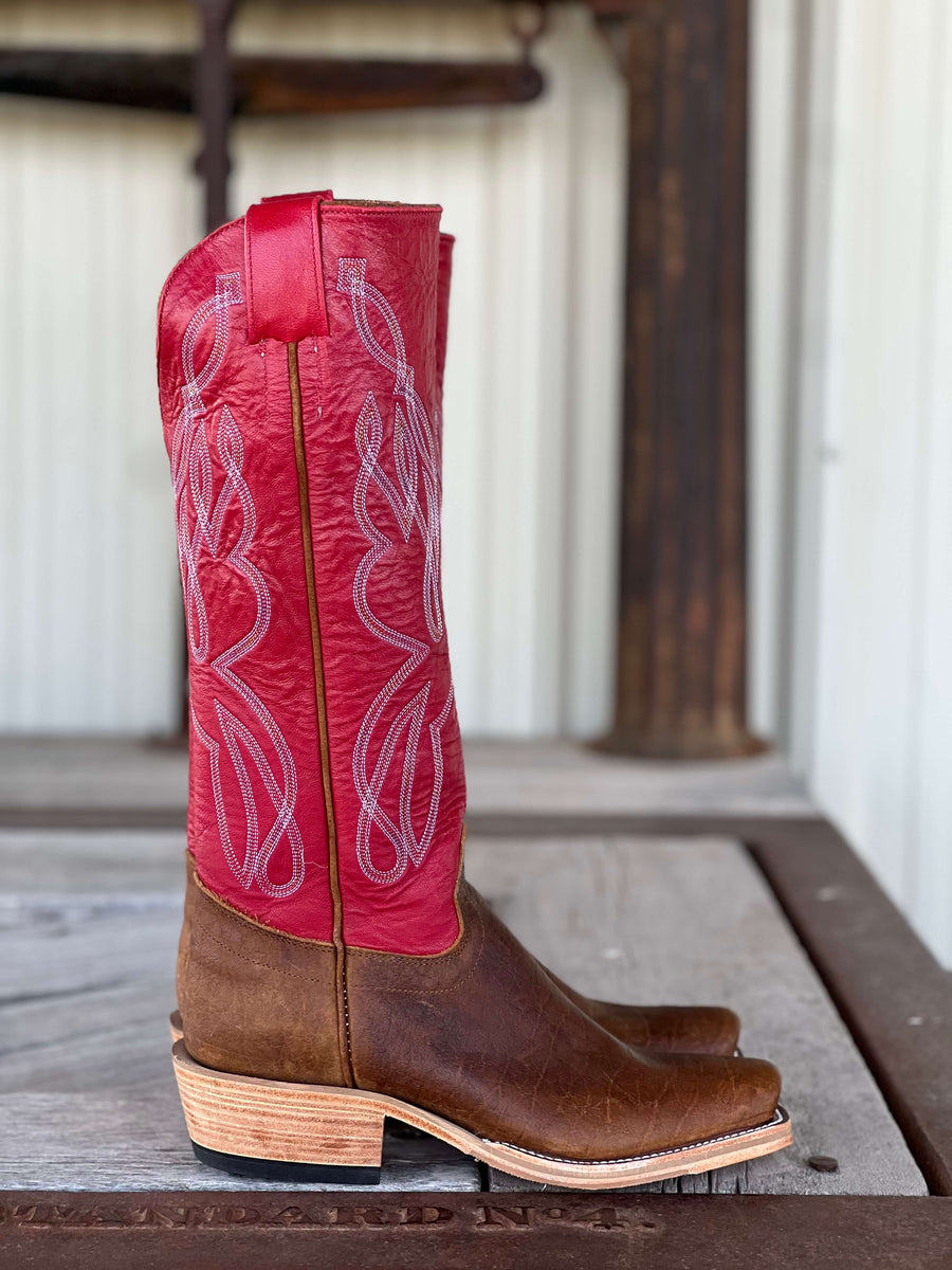 Olathe Boot Co. | Natural Brahma Bison O Toe Tall Top Boot – Outpost ...