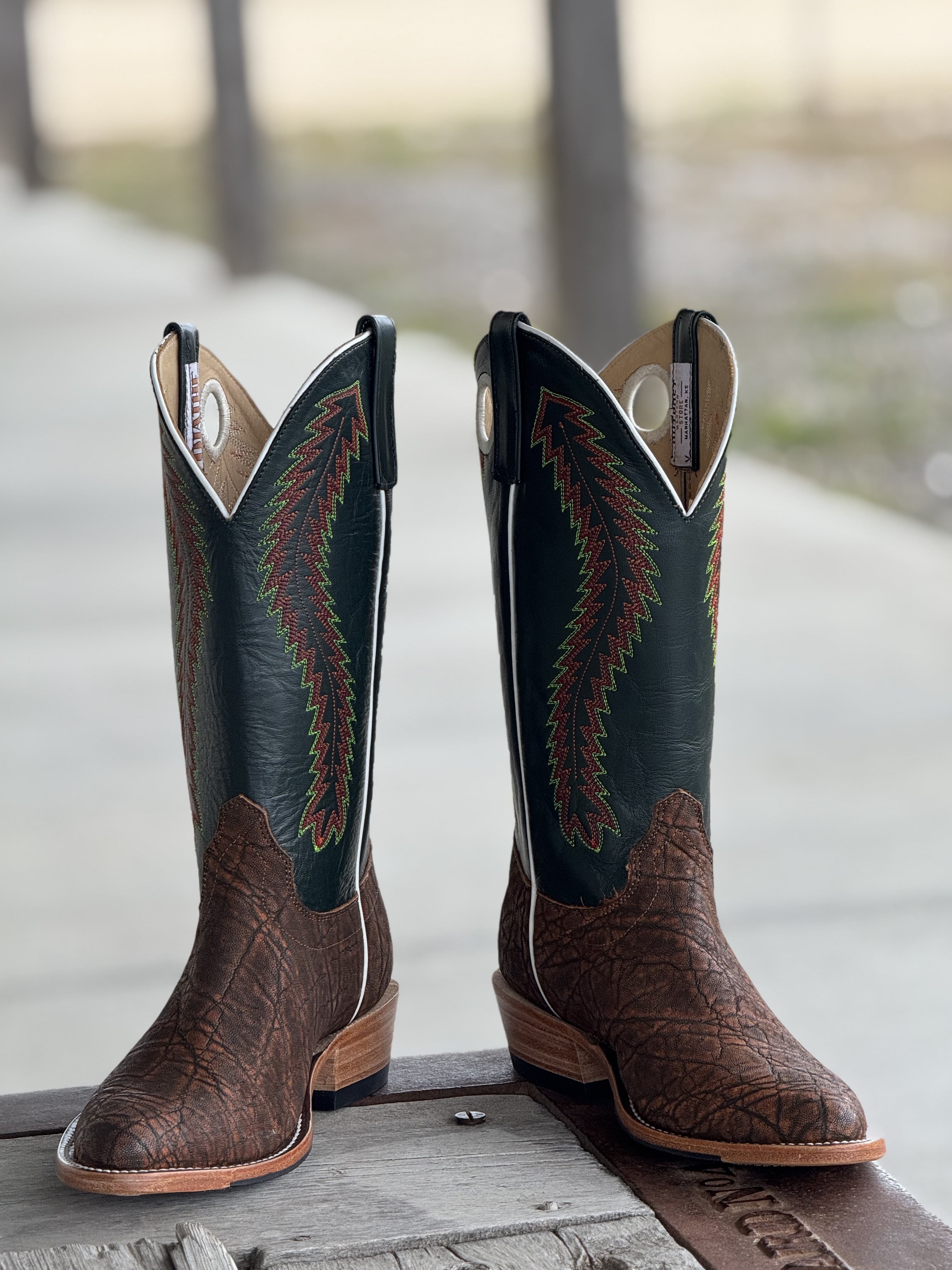 Olathe Boot Co. | Cognac Safari Elephant J Toe Boot – Outpost Western Store