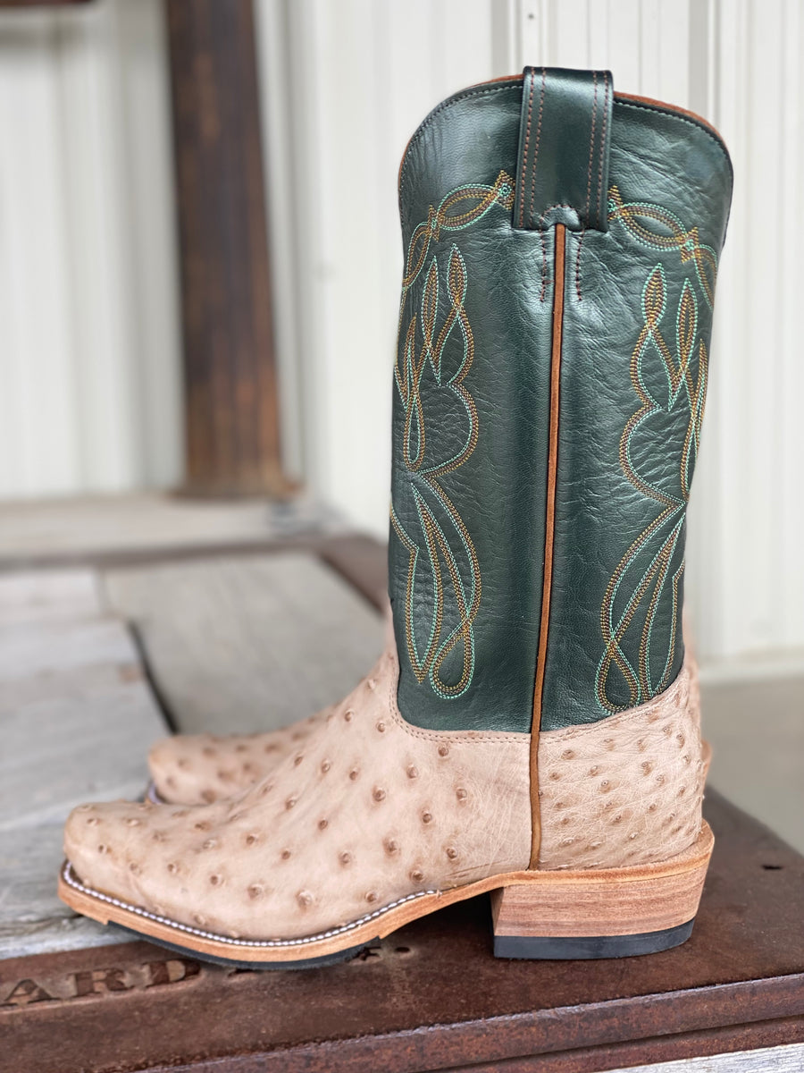 Olathe Boot Co. | Tan Vintage Bruciato FQ Ostrich Boot – Outpost ...